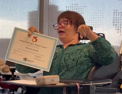 Vicky Levack receives 2022 James MacGregor Stewart Award - Disability ...